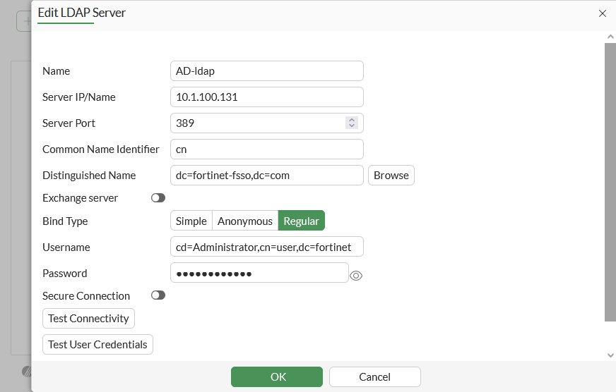 Use Active Directory objects directly in policies | FortiGate / FortiOS 7.6.4 | Fortinet ...